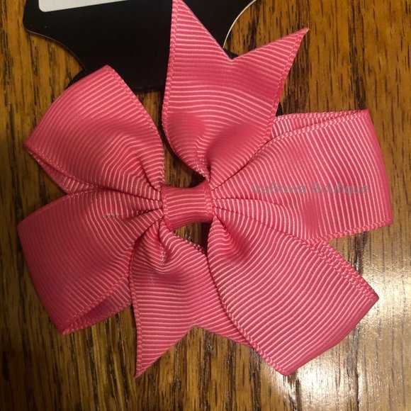 Hand Crafted | Accessories | Pink 3 Pinwheel Bow Ponytail Hand Crafted ...